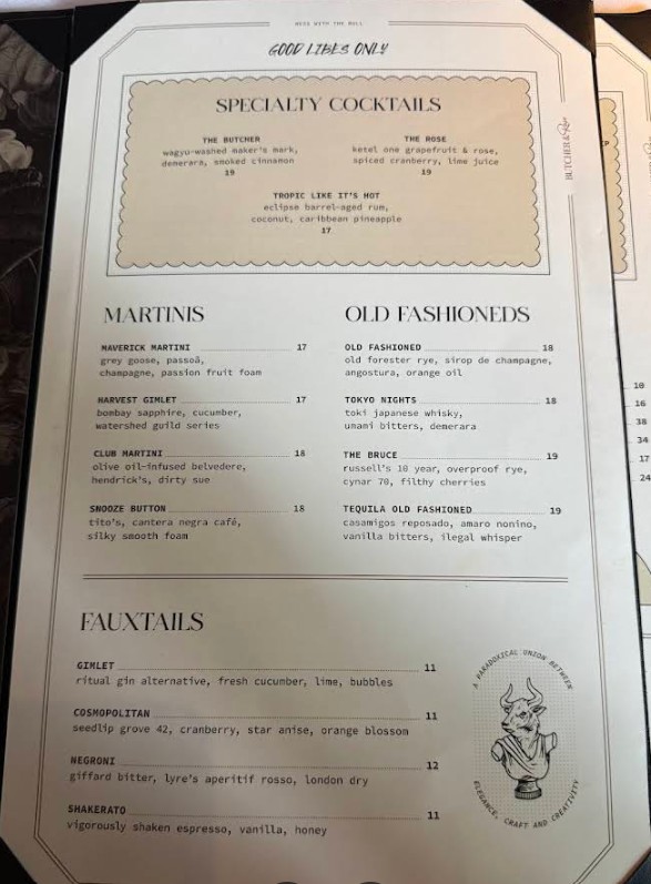 Butcher & Rose Restaurant Menu | High-quality Dining in Columbus, OH